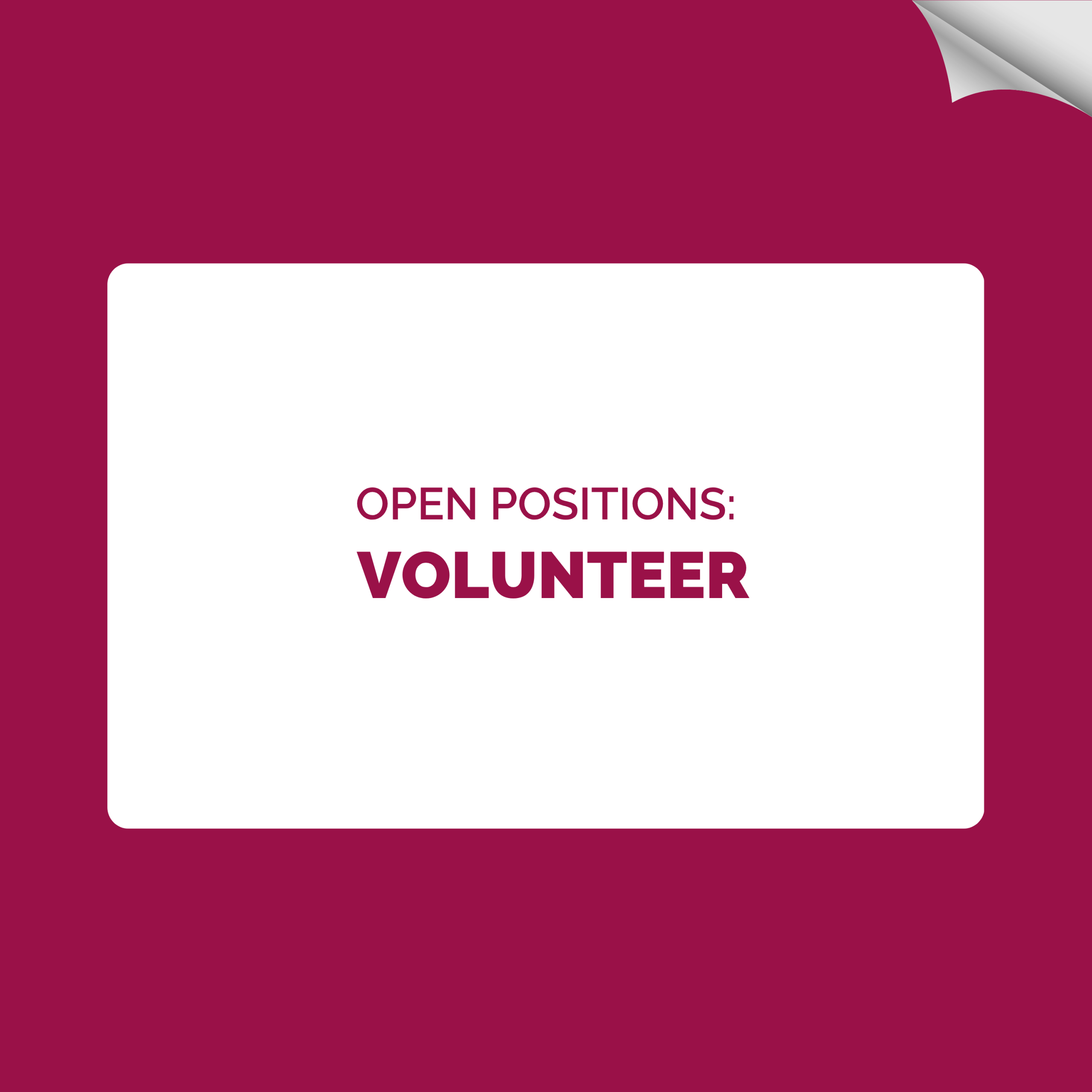 OPEN POSITIONS VOLUNTEER - Aman Indonesia